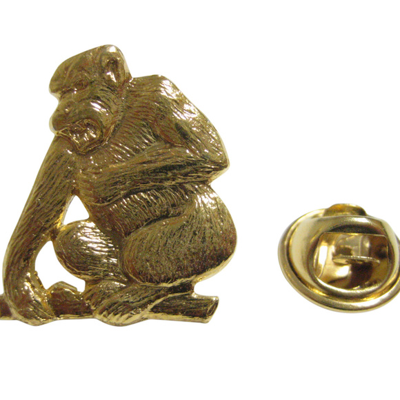 Kiola Designs | Accessories | Gold Toned Angry Monkey Lapel Pin | Poshmark
